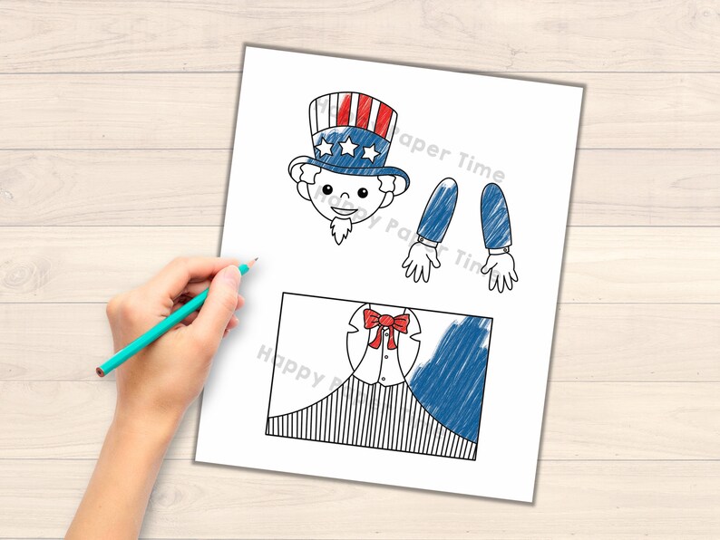 Uncle Sam Toilet Paper Roll Craft America Symbol 4th of July - Etsy