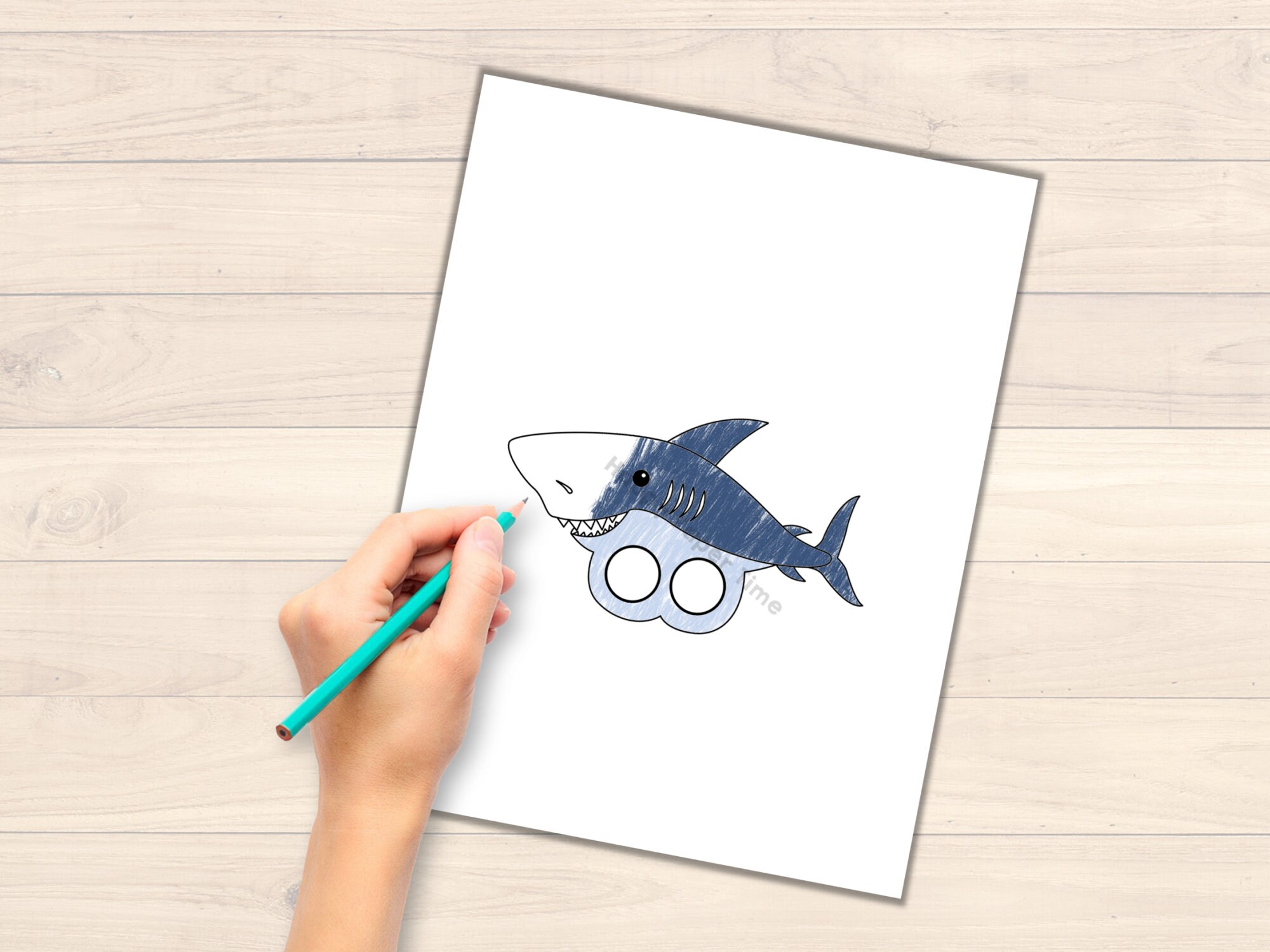 Shark Paper Craft Printable Ocean Animal Finger Puppet Kids - Etsy UK
