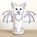 Bat Toilet Paper Roll Craft Halloween Spooky Party Coloring - Etsy