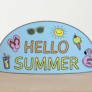 Summer Paper Crowns Printable Kids Craft Coloring Birthday Party Favor ...