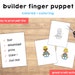 Construction Worker Paper Craft Printable Community Helper Finger ...