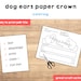 Dog Ears Paper Crown Party Coloring Printable Kids Craft Puppy Costume ...