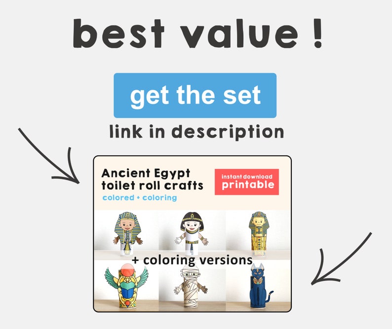 Egyptian Cat Toilet Paper Roll Craft Ancient Egypt Party - Etsy