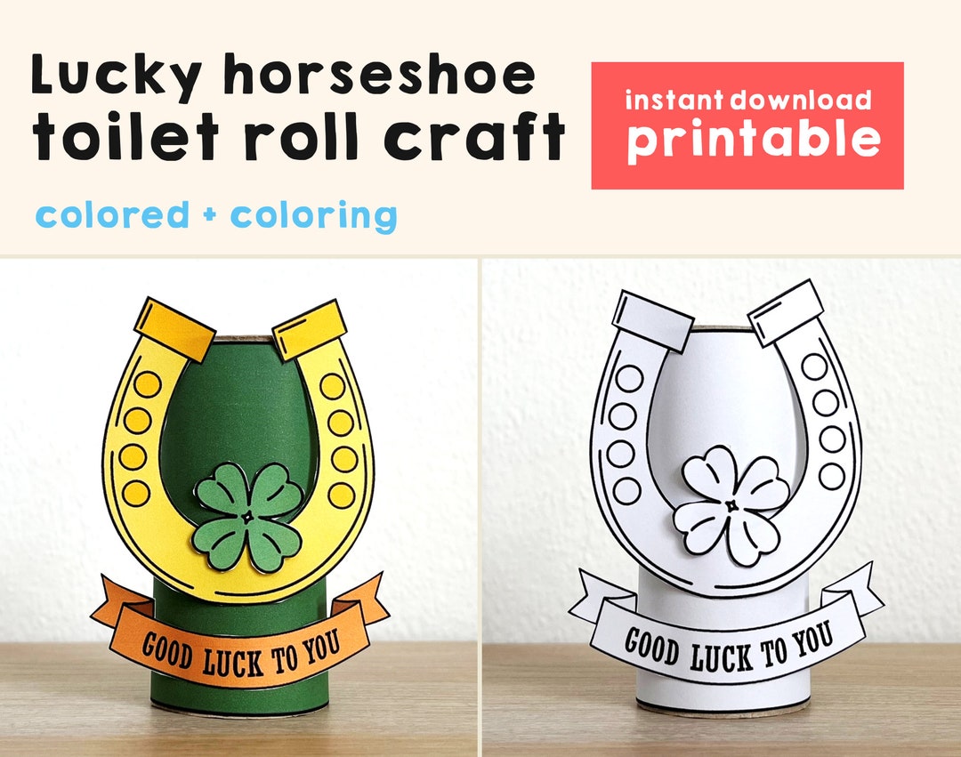 Lucky Horseshoe Toilet Paper Roll Craft Activity St. Patrick's Day ...