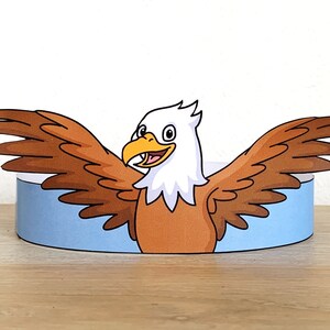 Eagle Paper Crown Party Activity Printable Kids Coloring Craft America ...
