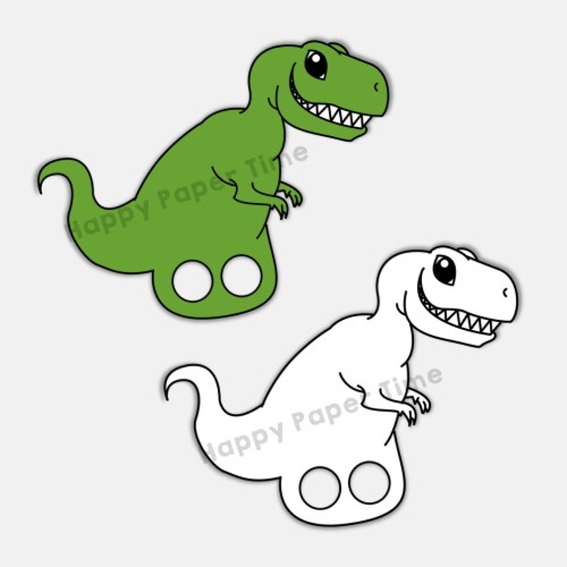 Dinosaur T-rex Paper Craft Printable Finger Puppet Kids Craft - Etsy ...