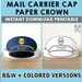 Postman Cap Hat Paper Crown Party Coloring Printable Kids Craft ...