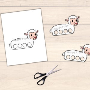 Sheep Paper Craft Printable Farm Animal Finger Puppet Pretend Play Kids ...