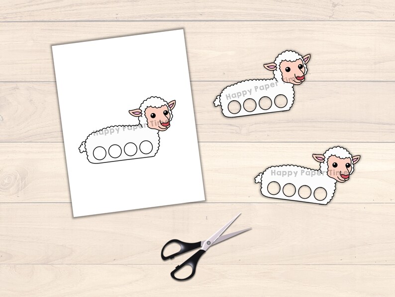 Sheep Paper Craft Printable Farm Animal Finger Puppet Pretend - Etsy