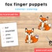 Fox Paper Craft Printable Finger Puppet Kids Craft Animal - Etsy