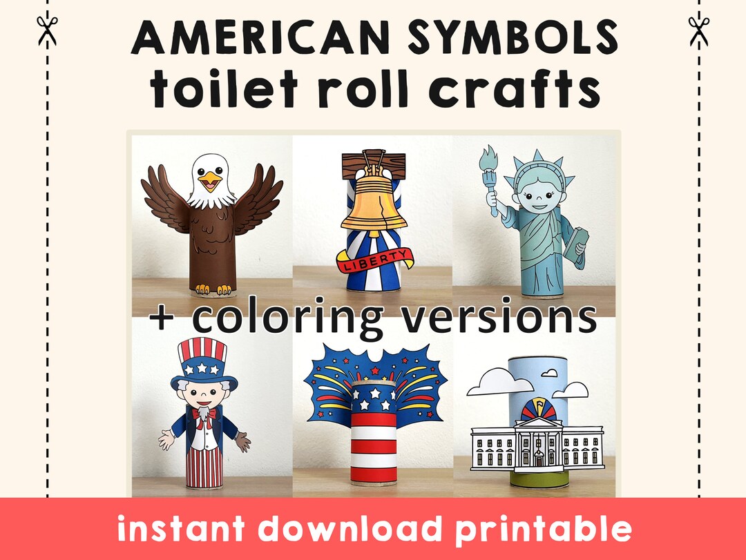 American Symbols Toilet Paper Roll Craft 4th of July President's Day ...