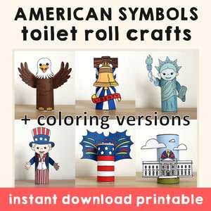 American Symbols Toilet Paper Roll Craft 4th of July President's Day ...
