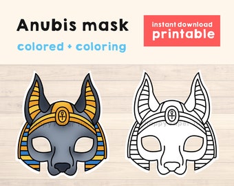 Anubis Mask Template - Etsy