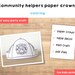 Community Helpers Paper Crowns Police Builder Farmer Nurse Postman ...