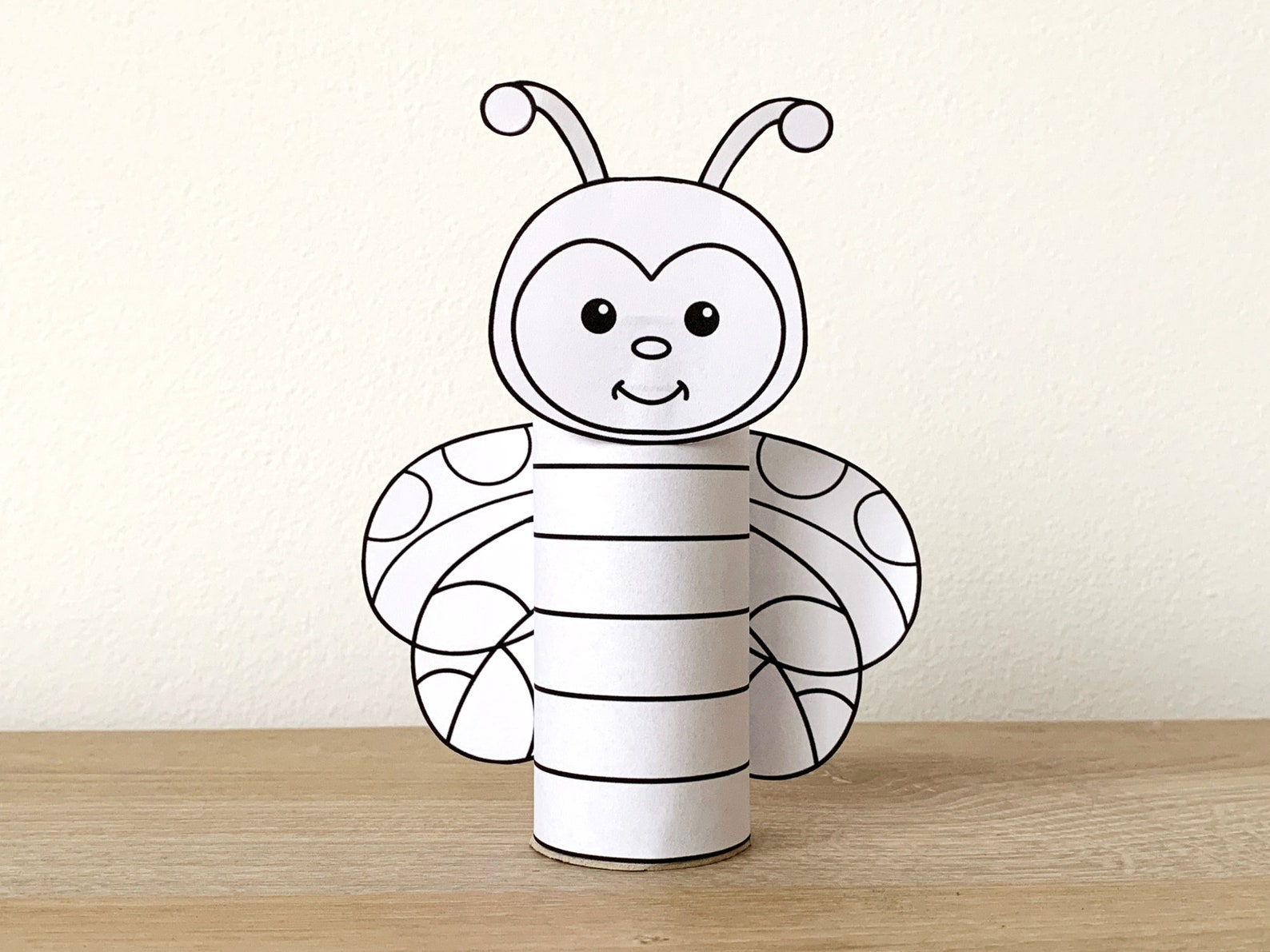 Ladybug Toilet Paper Roll Craft Bugs Insects Party Coloring Printable ...