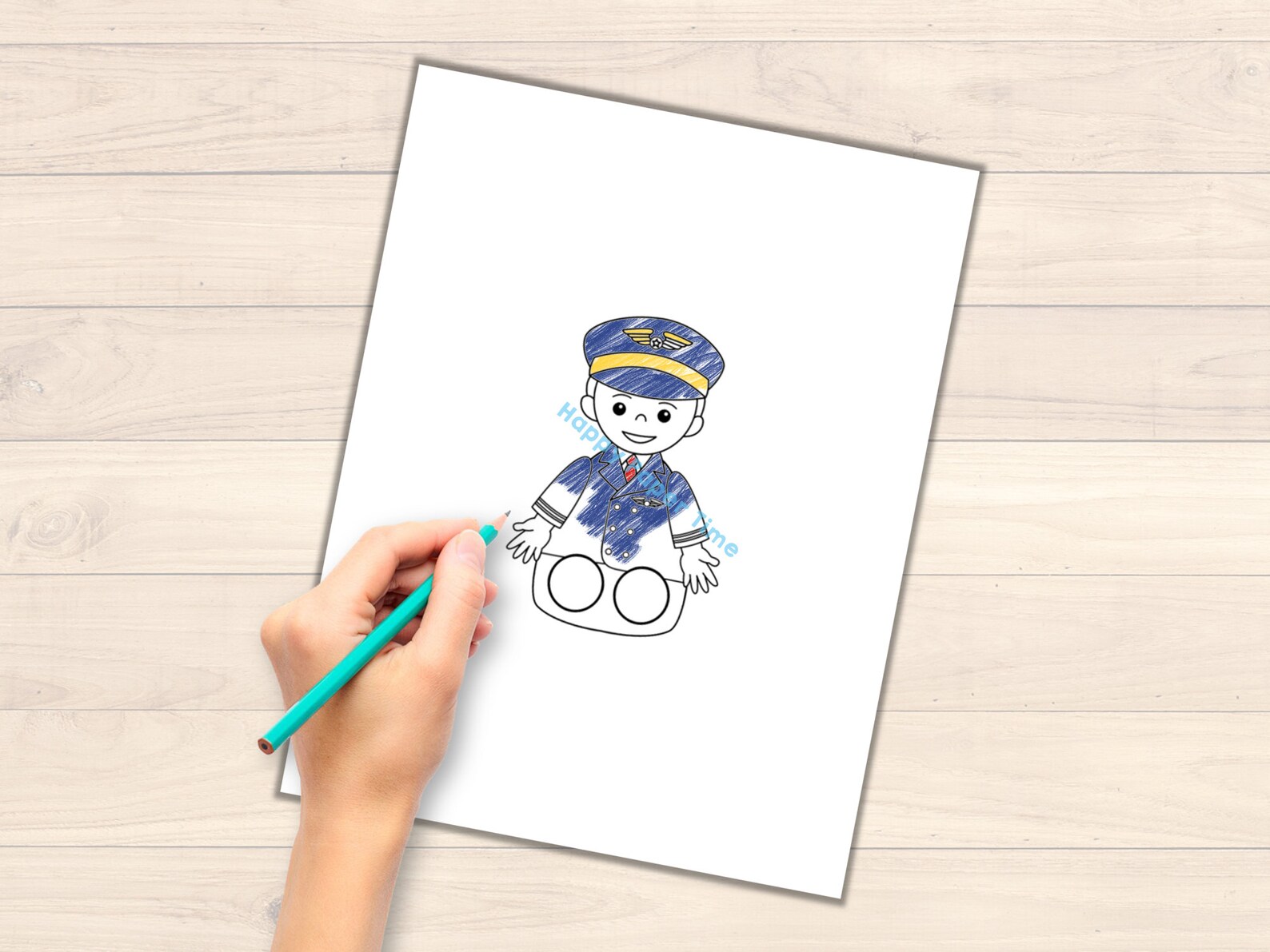 Pilot Paper Craft Printable Community Helper Finger Puppet Kids Craft ...