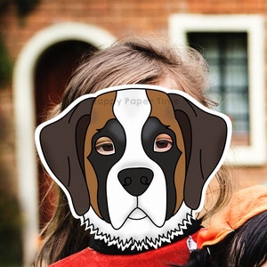 Saint Bernard dog mask Animal mask Party Favor printable dog | Etsy