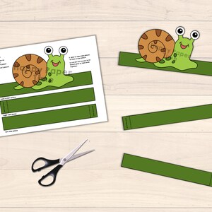Snail Paper Crown Headband Party Coloring Printable Kids Craft Bug ...