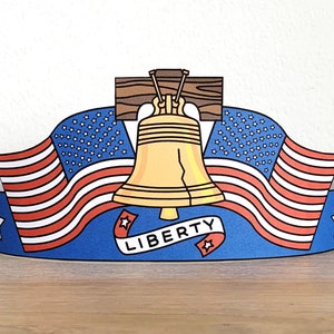 Liberty Bell Paper Crown 4th of July America Patriotic Headband ...