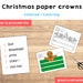 Christmas Paper Crowns Activity Printable Kids Craft Hats Winter ...