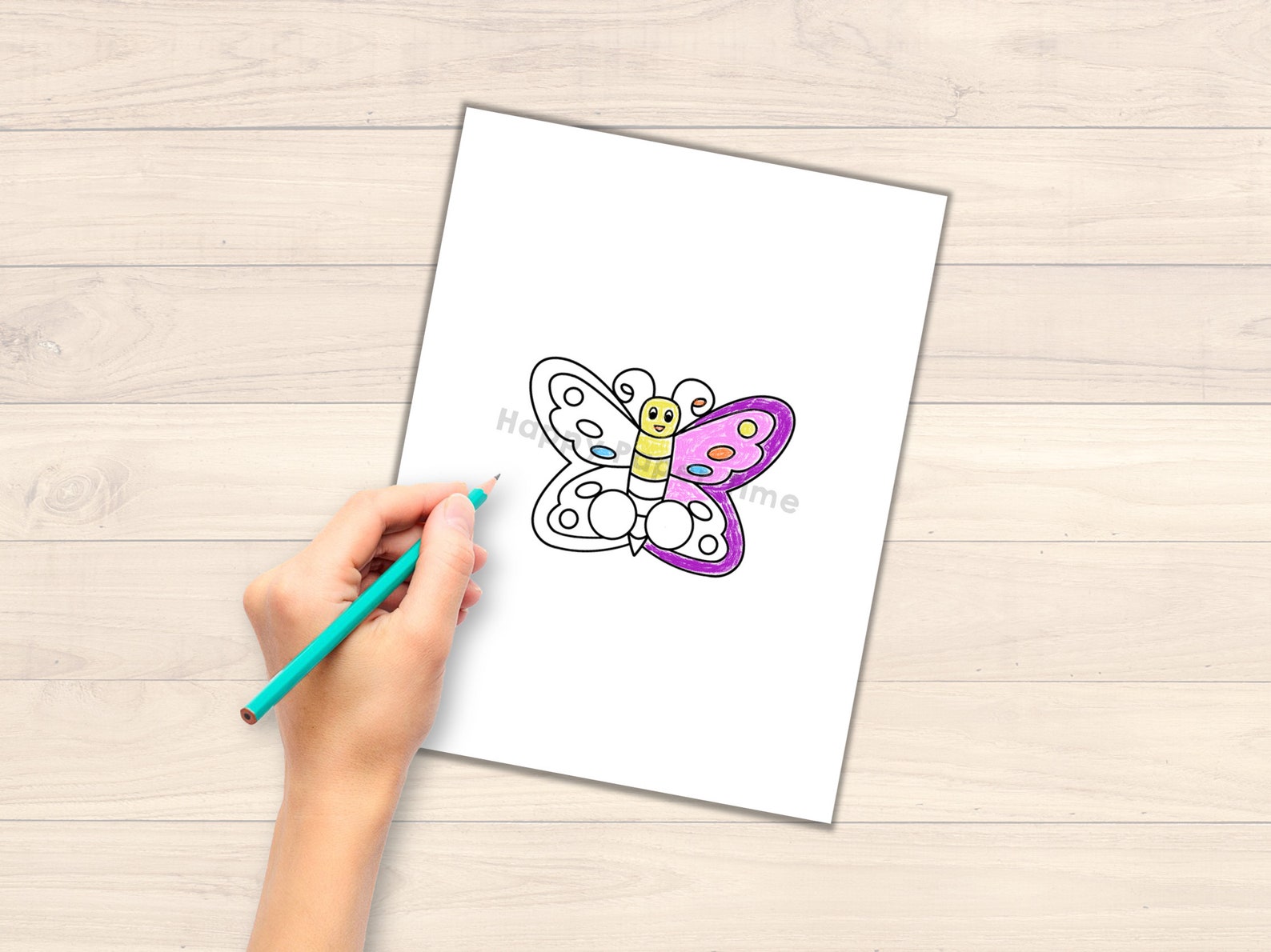 Butterfly Paper Craft Printable Finger Puppet Template Kids | Etsy