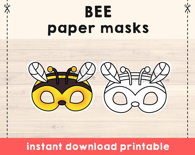 Honeybee Mask, Bee, Unique Mask, Half Mask, Honeycomb, Hive, Paper ...