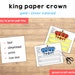 Prince Paper Crown King Royal Printable Kids Craft Prince Birthday ...