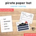 Pirate Hat Paper Crown Template Pirate Captain Party Headband Coloring ...