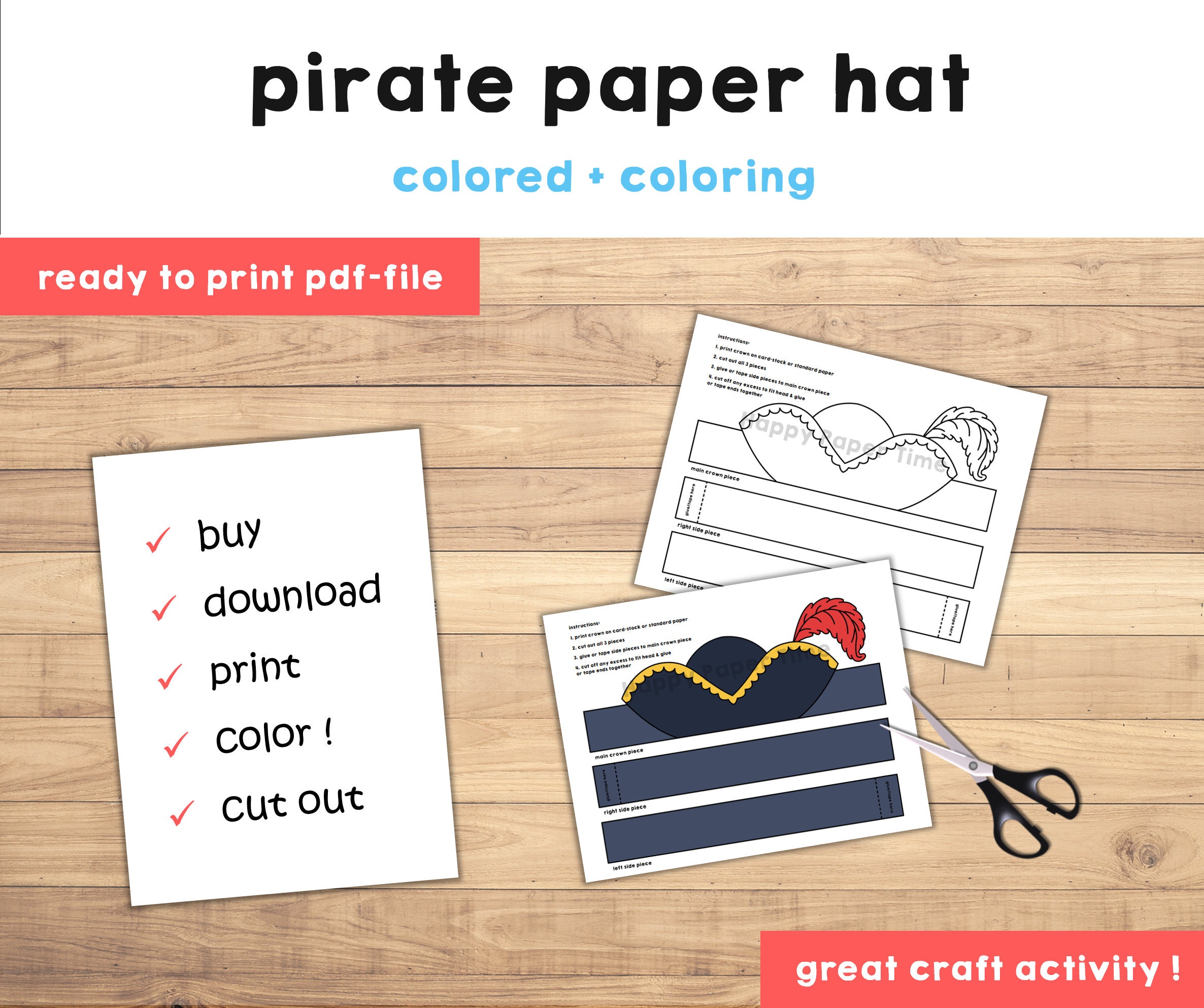Pirate Captain Hat Side