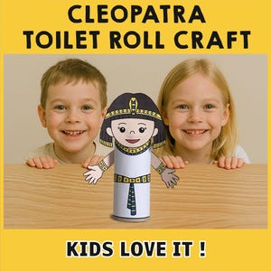Cleopatra Toilet Paper Roll Craft Ancient Egypt Party Coloring ...