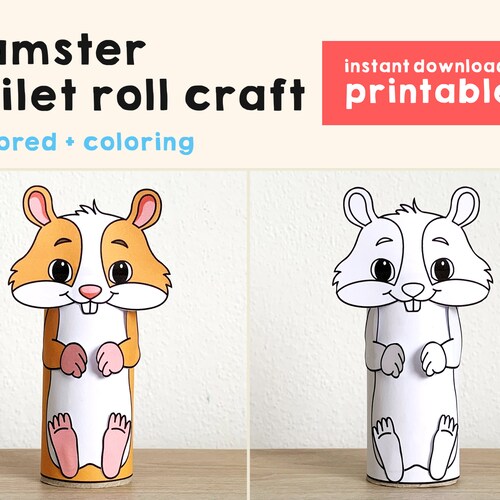 Hamster Toilet Paper Roll Craft Rodent Pets Animal Party - Etsy