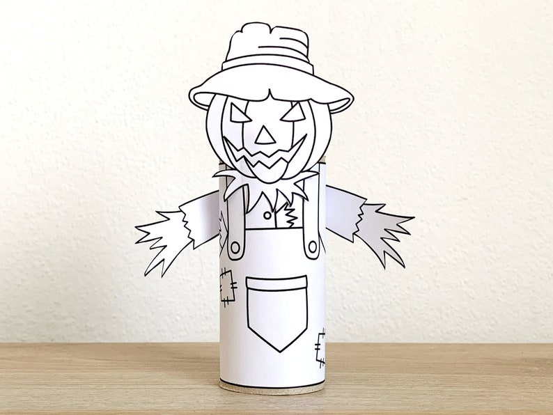 Scarecrow Toilet Paper Roll Craft Halloween Spooky Party - Etsy