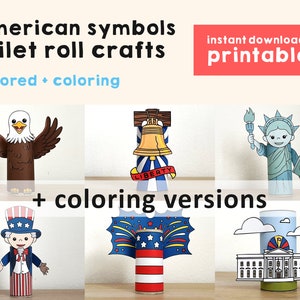 American Symbols Toilet Paper Roll Craft 4th of July President's Day ...