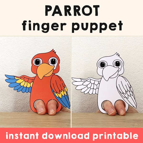 Parrot Puppet - Etsy