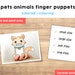 Pets Animal Paper Craft Printable Finger Puppet Template Kids Craft ...