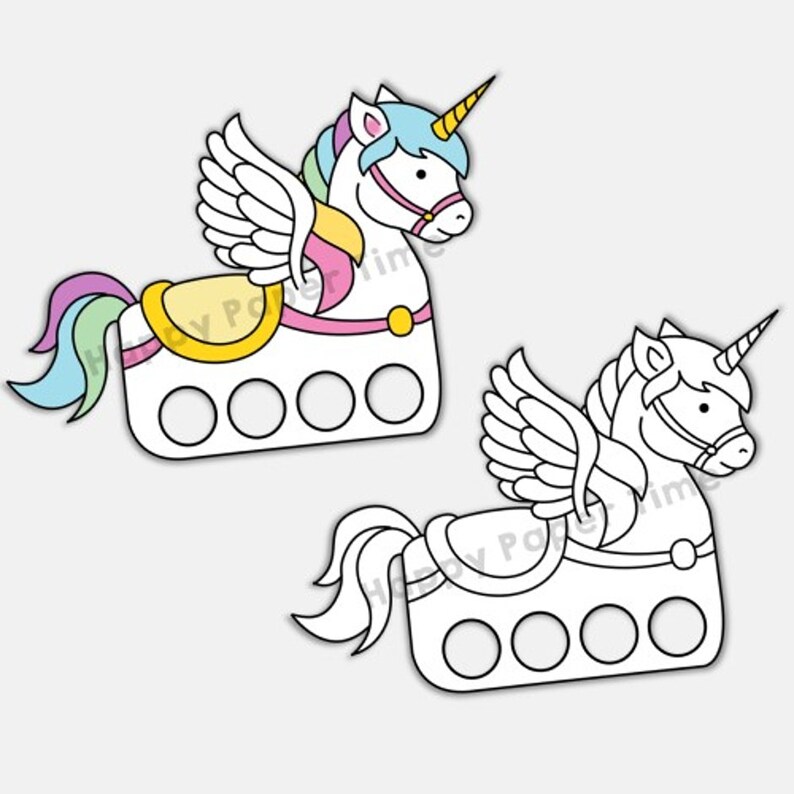 Unicorn Paper Craft Printable Finger Puppet Kids Craft Unicorn - Etsy