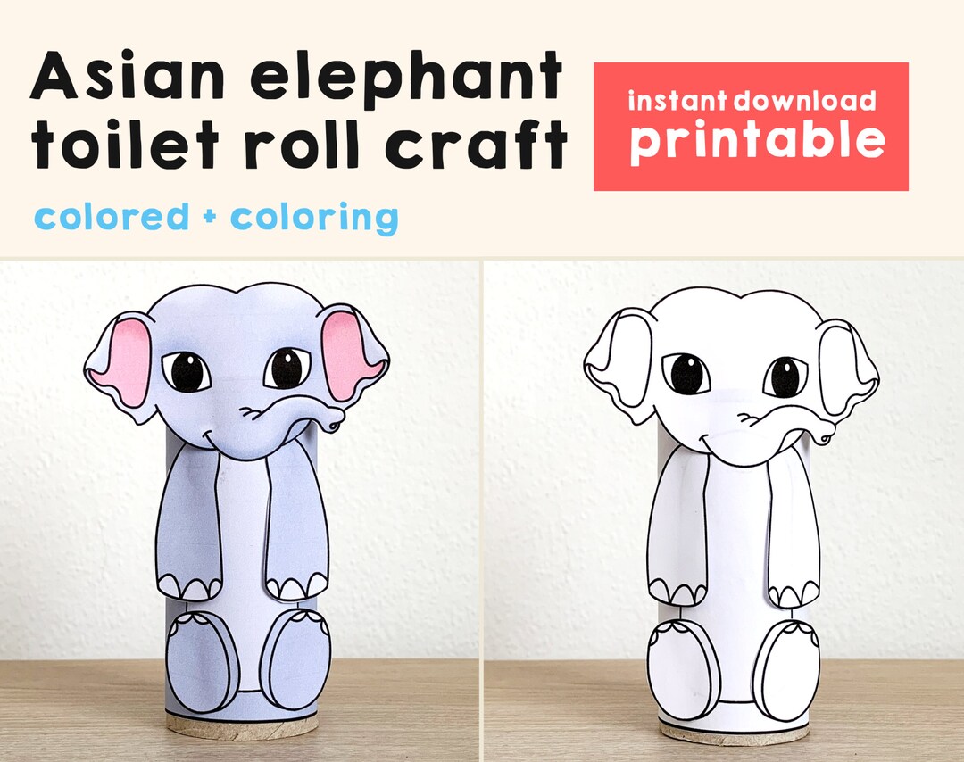 Asian Elephant Toilet Paper Roll Craft Asian Animal Jungle Party ...