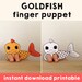 Goldfish Paper Craft Printable Pet Animal Finger Puppet Activity Kids ...