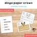Dingo Paper Crown Australian Animal Template Coloring Activity ...