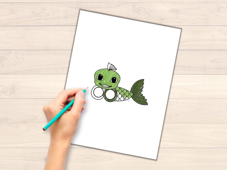 Fish Paper Craft Printable Ocean Animal Finger Puppet Kids Craft ...