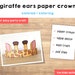 Giraffe Ears Paper Crown Party Coloring Printable Kids Craft Safari ...