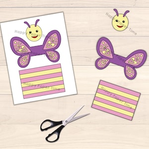 Butterfly Toilet Paper Roll Craft Bugs Insects Spring Party Coloring ...