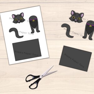Black Cat Toilet Paper Roll Craft Halloween Spooky Party Coloring ...