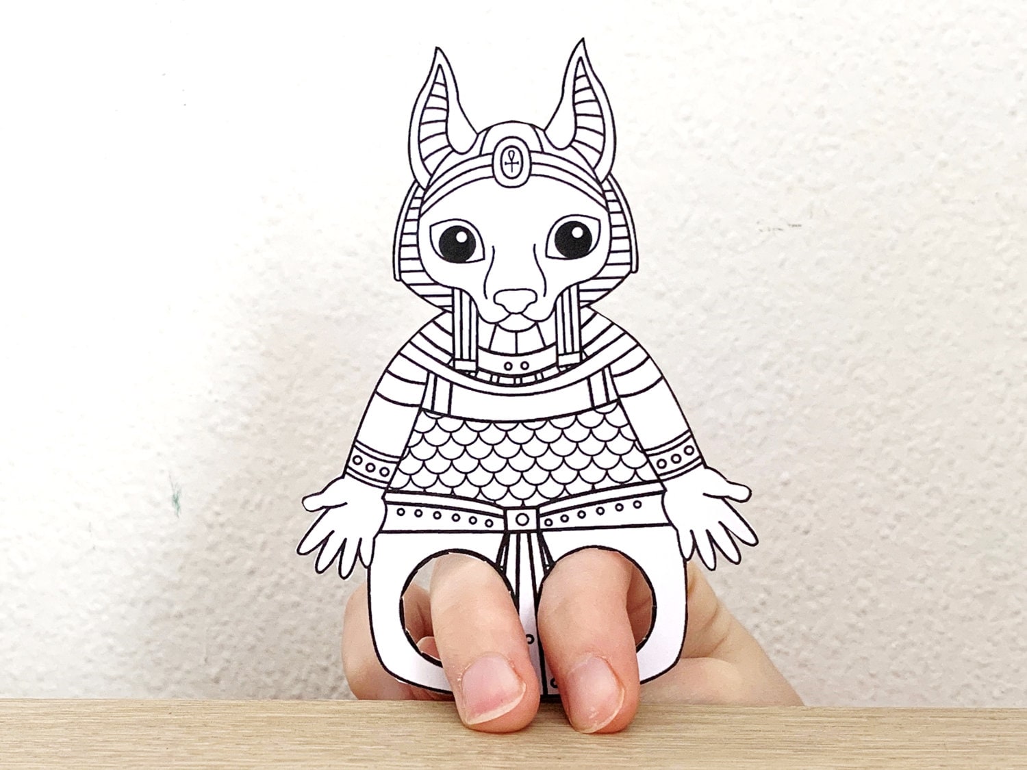 Anubis Paper Craft Printable Ancient Egypt Finger God Puppet Kids Craft ...