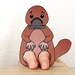 Platypus Paper Craft Printable Australian Animal Finger Puppet - Etsy