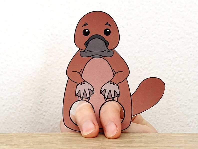 Platypus Paper Craft Printable Australian Animal Finger Puppet - Etsy