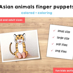 Asian Animal Paper Craft Printable Finger Puppet Template Kids Craft ...