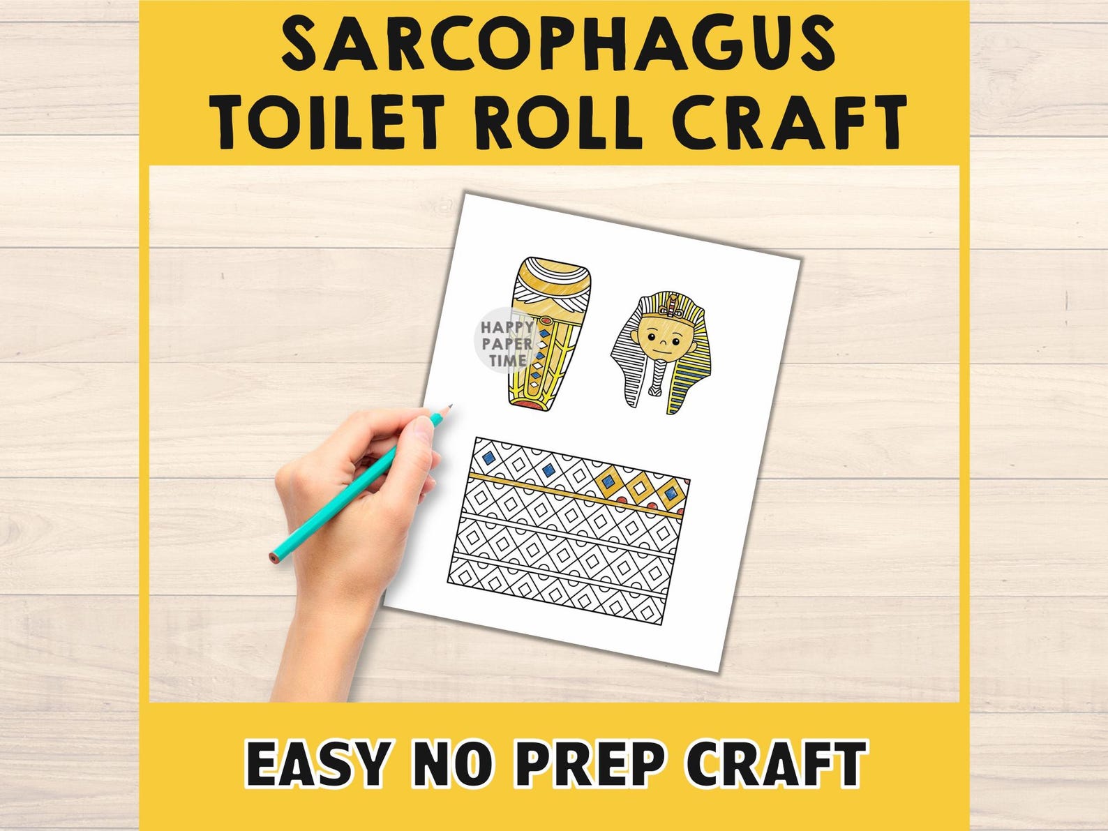 Sarcophagus Toilet Paper Roll Craft Ancient Egypt Party Coloring ...