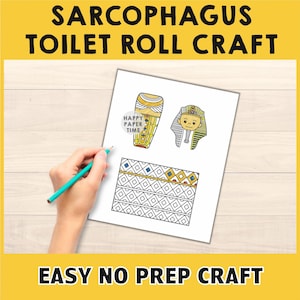 Sarcophagus Toilet Paper Roll Craft Ancient Egypt Party Coloring ...