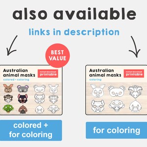 Australian Mask Animal Craft Activity Template for Kids, Kangaroo ...